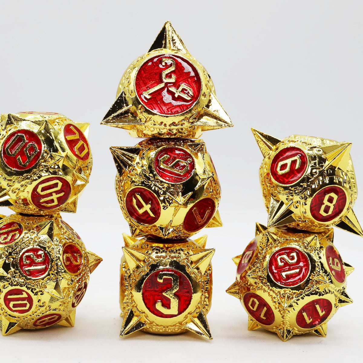 Meteor Storm: Solar Ruby - Metal RPG Dice Set – Foam Brain Wholesale