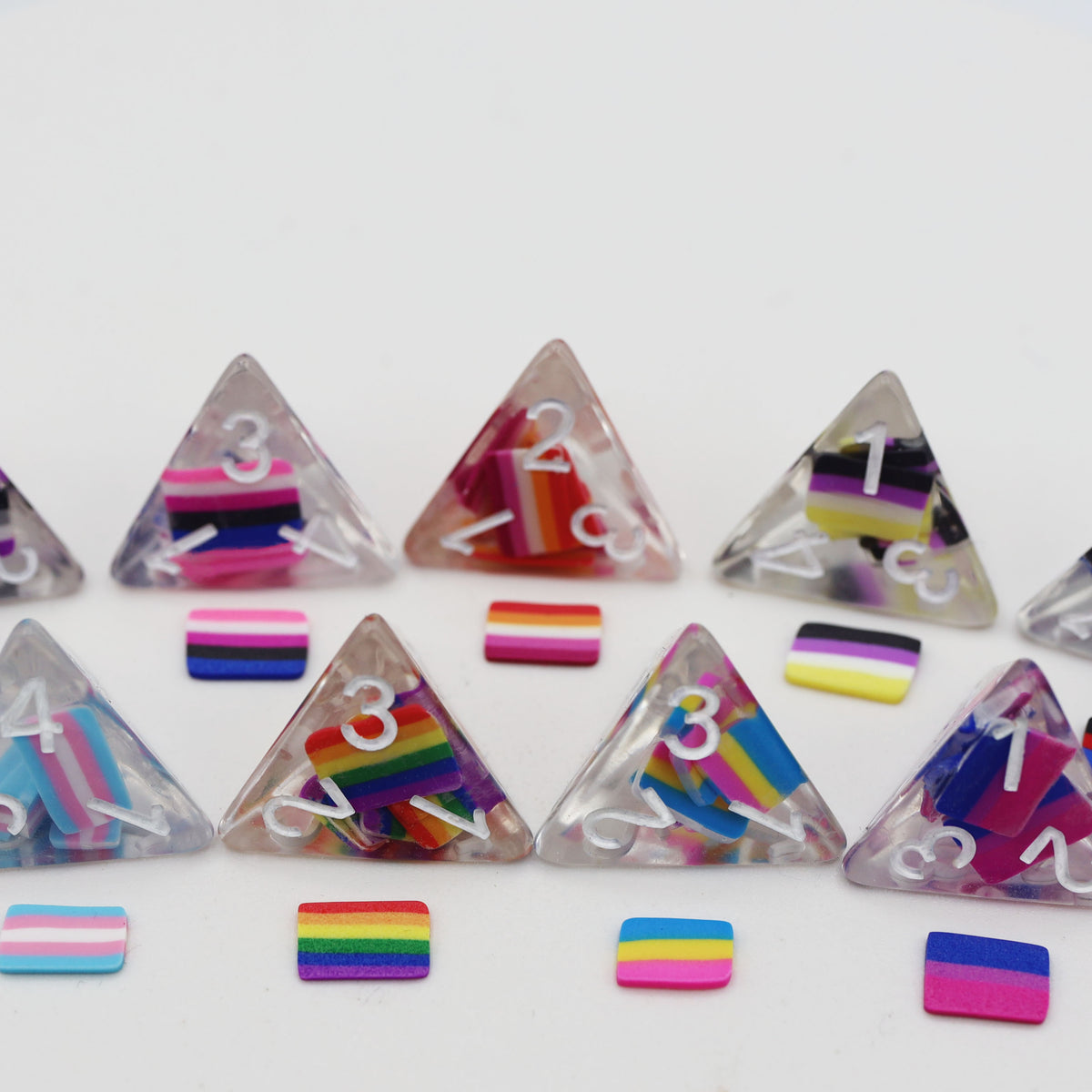 Complete Set: Resin Pride Flag Dice Bundle – Foam Brain Wholesale