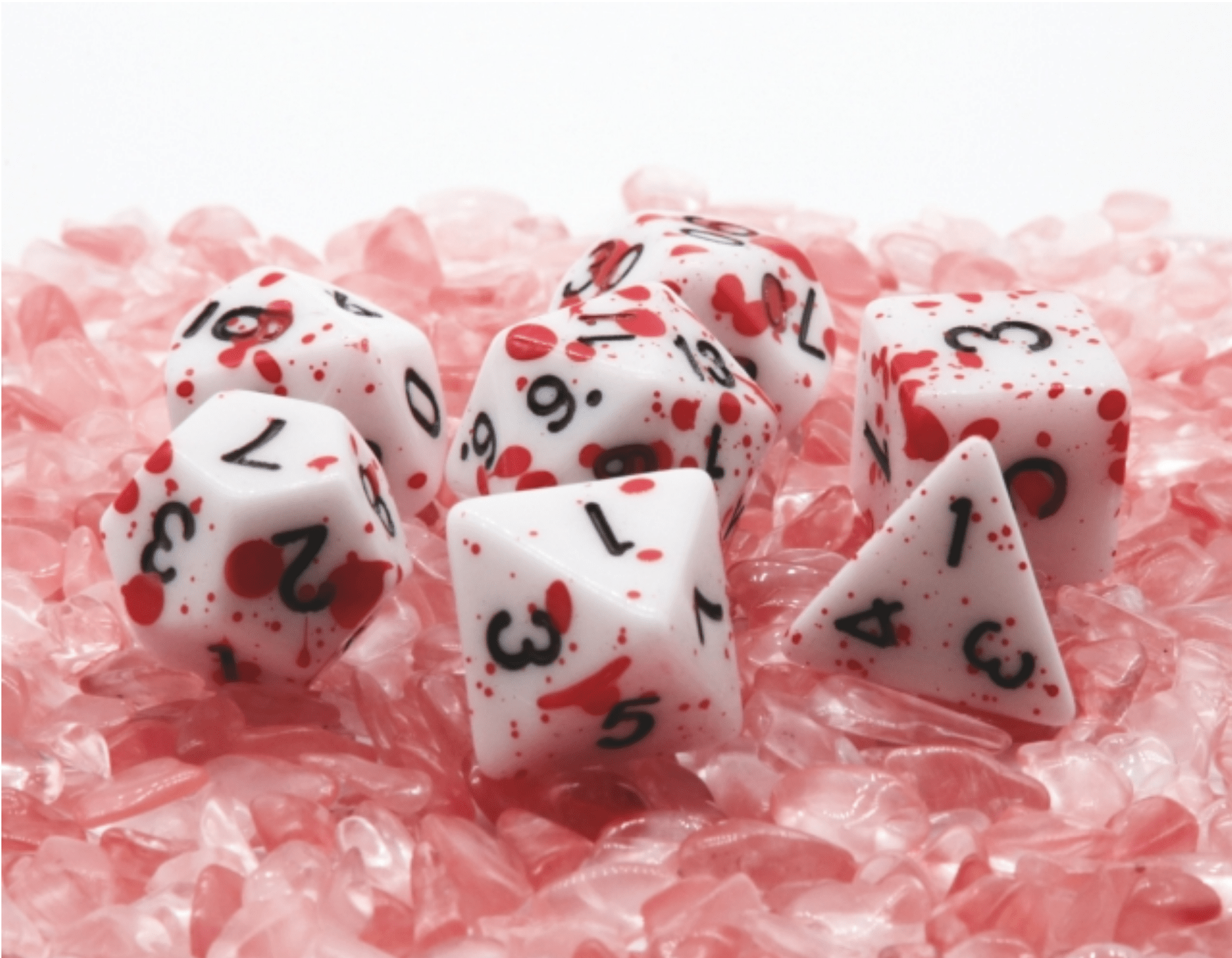 Blood Splatter RPG Dice Set – Foam Brain Wholesale