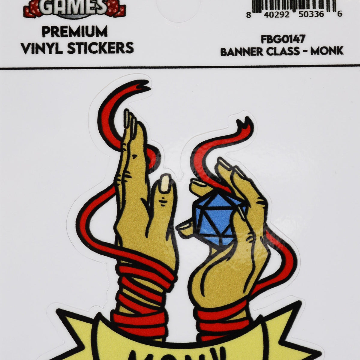 Banner Class Sticker: Monk – Foam Brain Wholesale