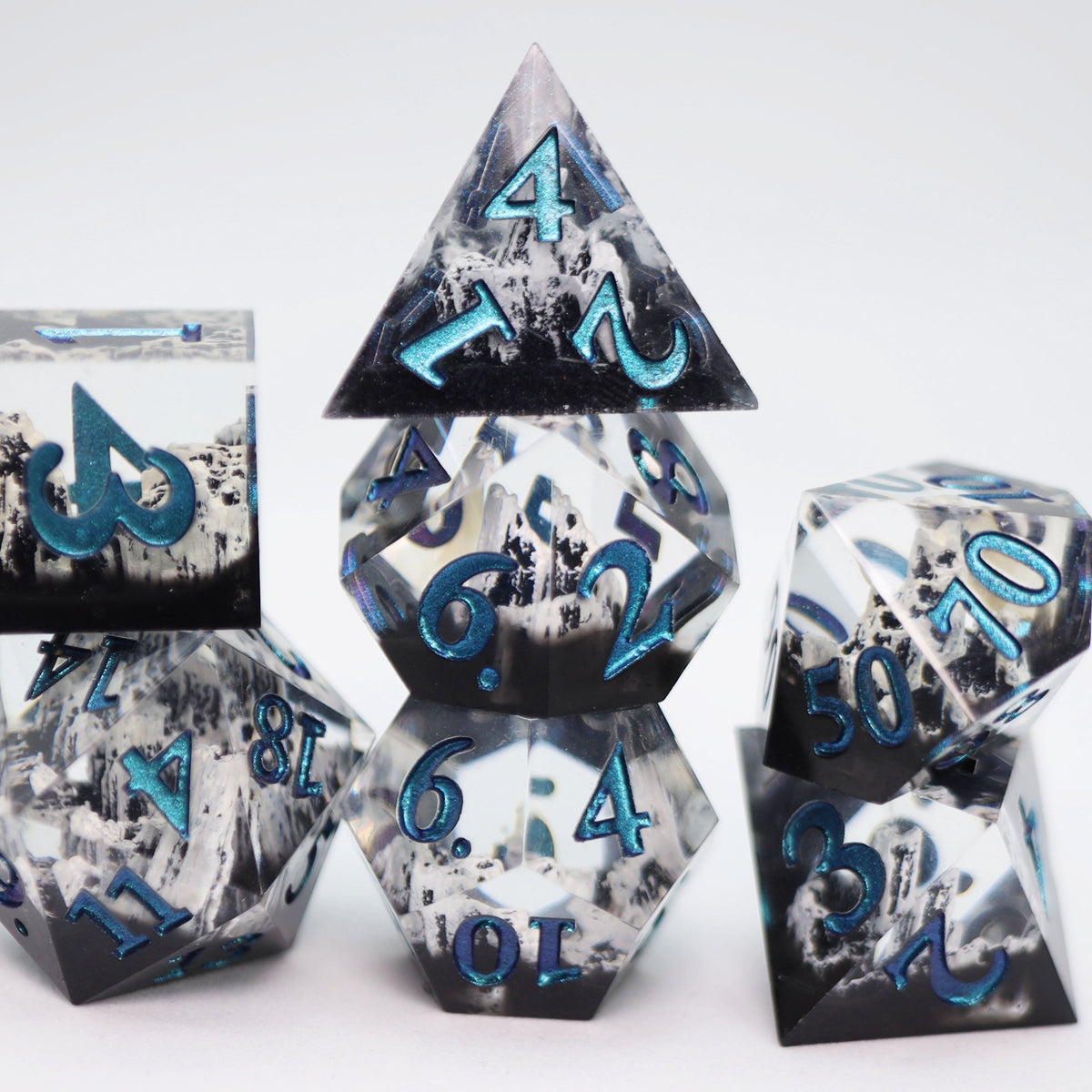 Sharp Edge Resin RPG Dice Set - The Journey North – Foam Brain Wholesale
