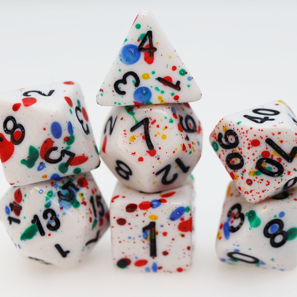 Paint Splatter RPG Dice Set – Foam Brain Wholesale