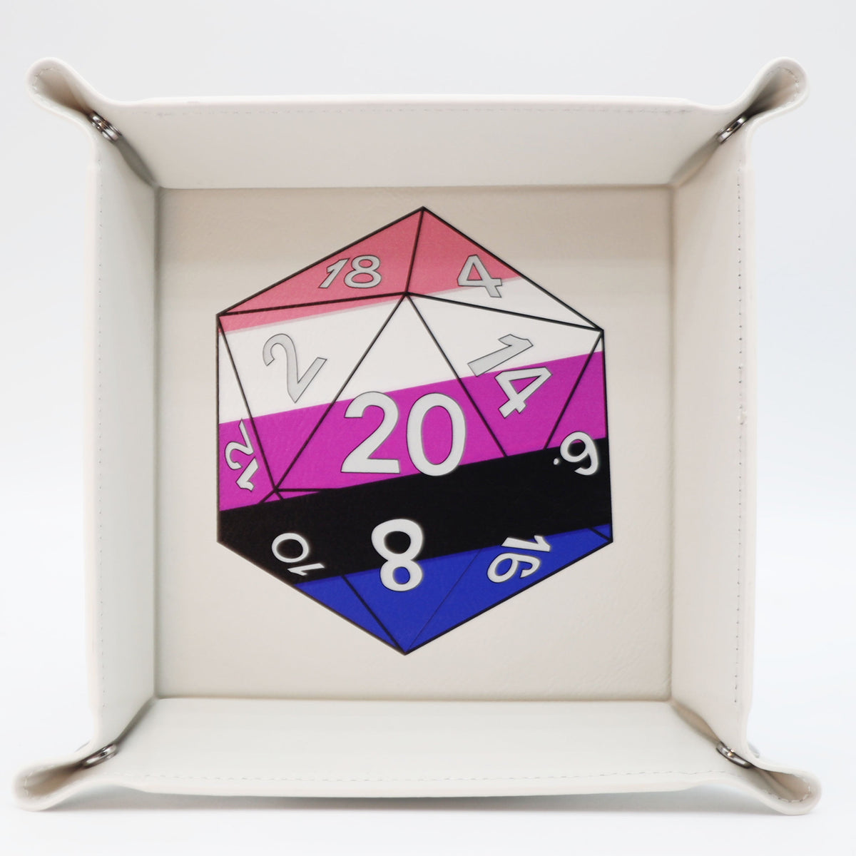 Pride D20 Snap Tray: Genderfluid – Foam Brain Wholesale