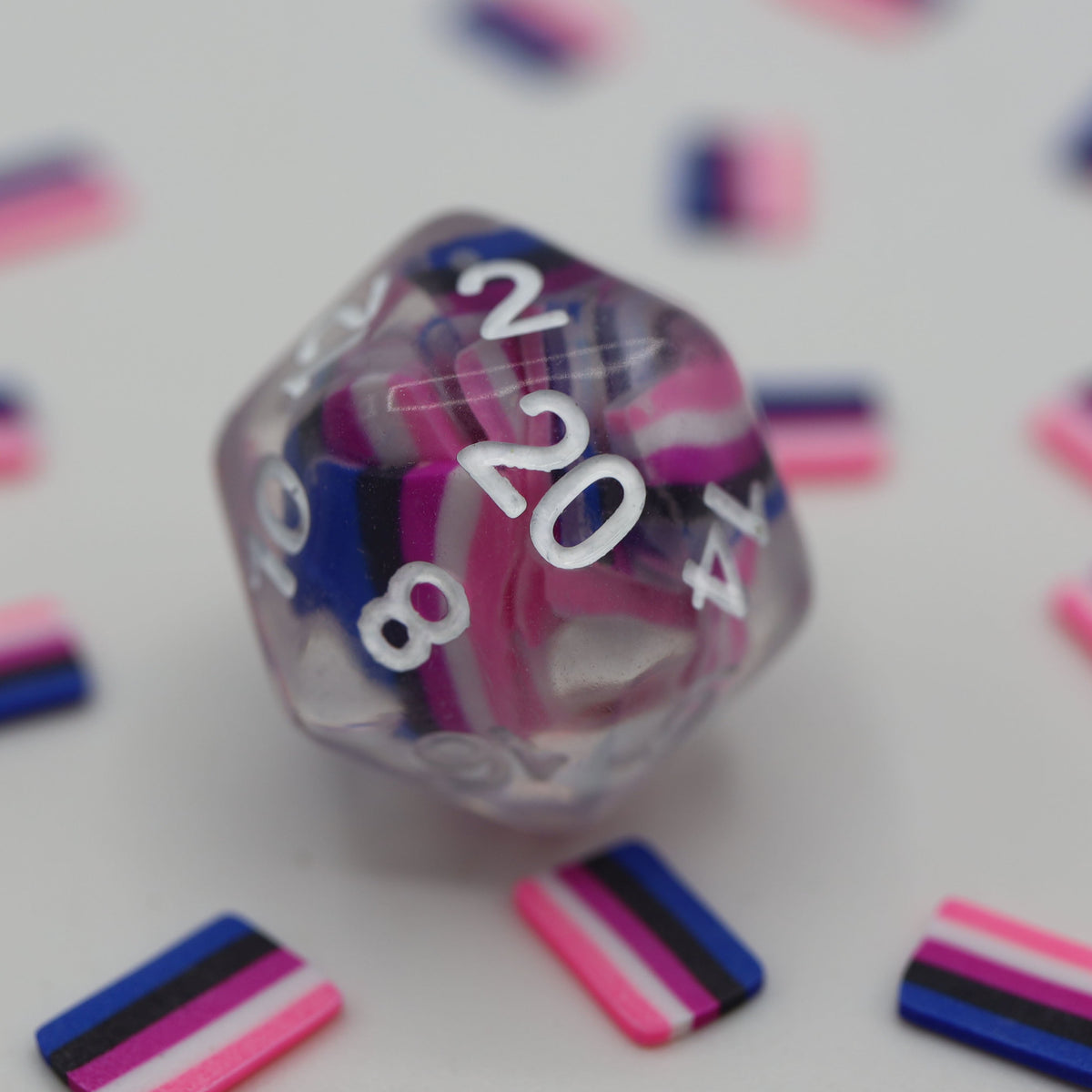 Genderfluid Flag RPG Dice Set – Foam Brain Wholesale