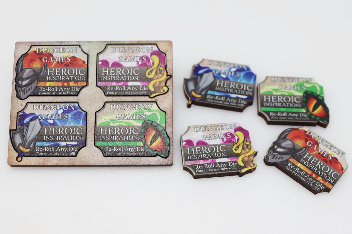 Heroic Inspiration Token Mini Sheet (30 Tokens) – Foam Brain Wholesale