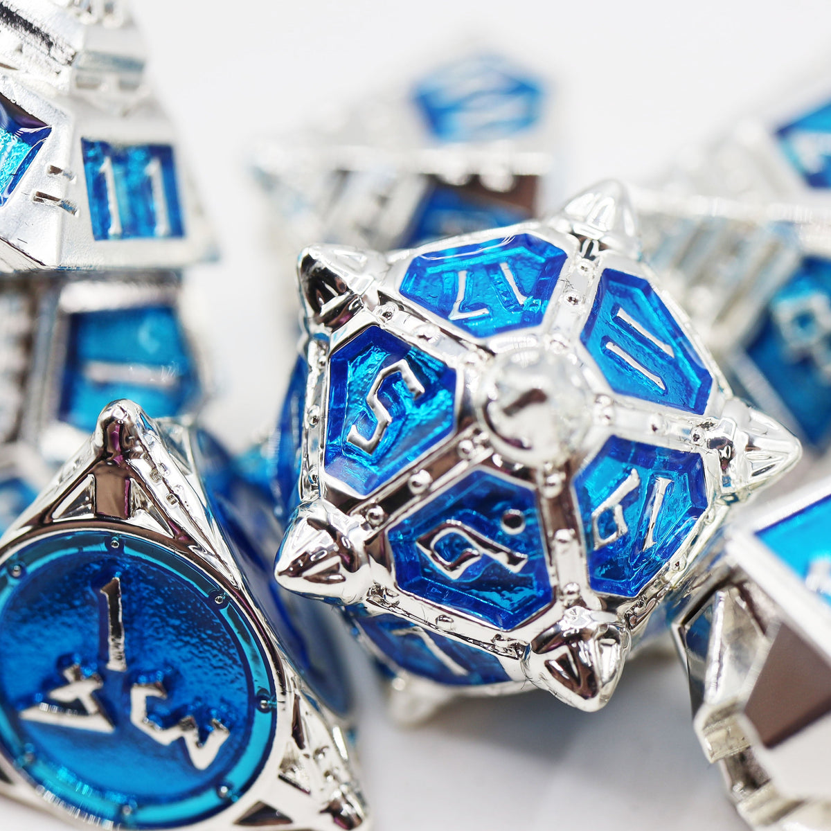 Dice 51: Interstellar Indigo - Metal RPG Dice Set – Foam Brain Wholesale