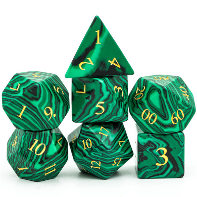 Malachite - Gemstone Engraved with Gold – Foam Brain Wholesale