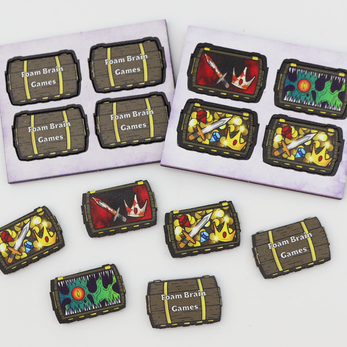 Treasure Chest Token Mini Sheet (35 Sheets) – Foam Brain Wholesale