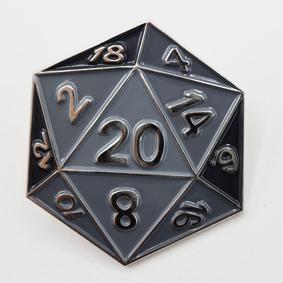 D20 Pin: Black – Foam Brain Wholesale