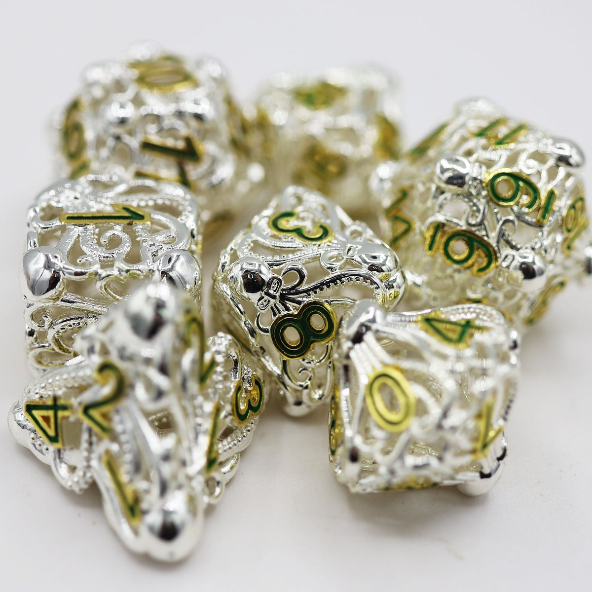 Mind Eater: Celestial - Hollow Metal RPG Dice Set – Foam Brain Wholesale