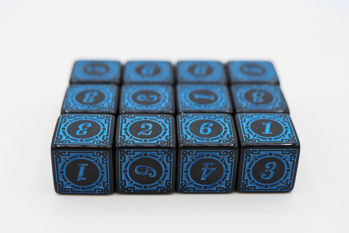 12 piece D6s - Magic Burst Blue – Foam Brain Wholesale